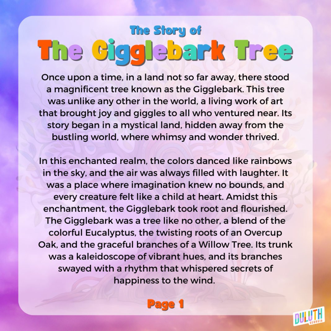 Playable Art Groundbreaking: The Gigglebark Tree - Gwinnett Magazine